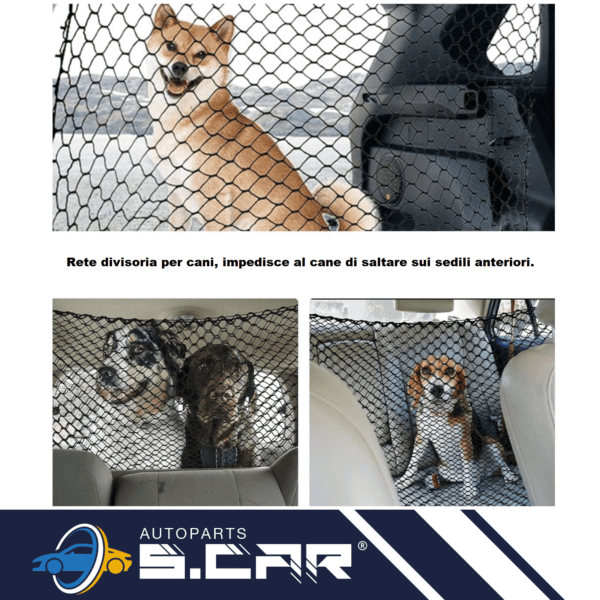 Griglia Rete Divisoria Per Cani Universale Elastica Auto Furgoni ...